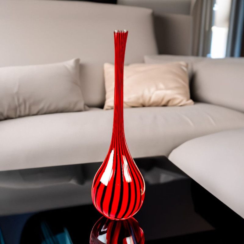 Long Neck Modern Murano Glass Vase for your Home Decor projects
