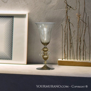 Decorative Blown Glass Goblets handmade in Murano by the glassmakers