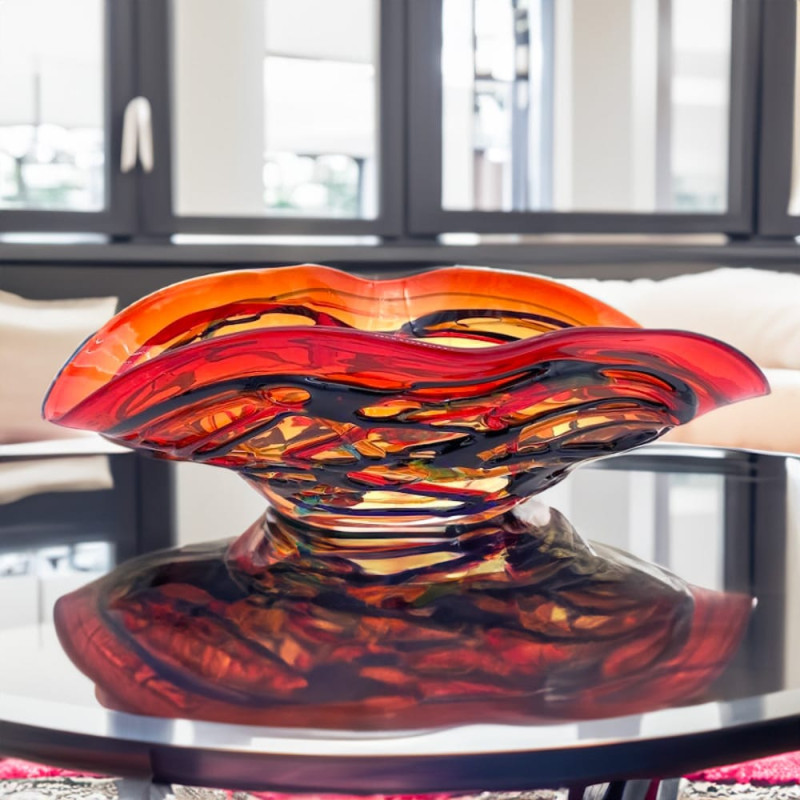 Unique Red Murano Glass Centerpiece | Free Shipping