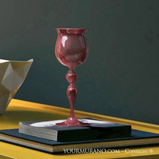 Murano Glass Red Decor Single Goblet for water