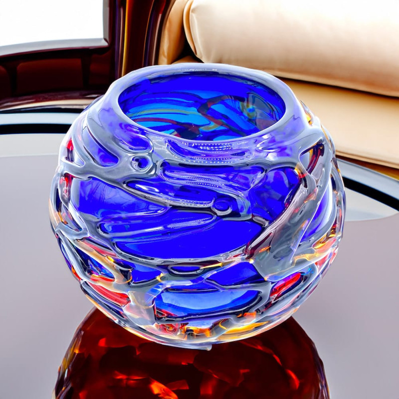 Elegant Murano Glass Art Vase - Unique Made in Italy Creation