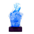 Murano Glass Woman Bust: Abstract Elegance in Crystal