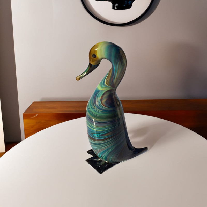 Colored Wild Goose in Artistic Murano Glass | Made in Italy Home Décor