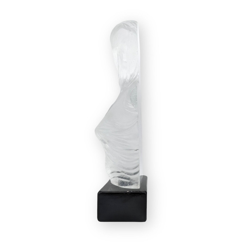 Murano Glass Woman Bust: Abstract Elegance in Crystal