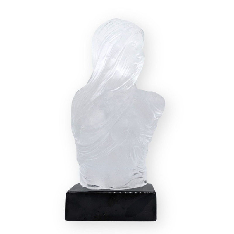 Murano Glass Woman Bust: Abstract Elegance in Crystal