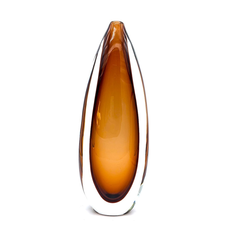 Amber Blown Made Murano glass Vase| Italian luxury Creations