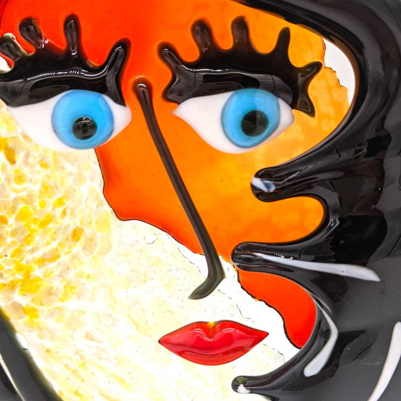 Abstract Murano Glass Sculpture – Female Portrait | Handmade Art