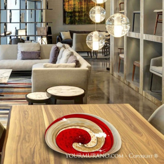 Decorative Glass Plates handmade in Venice for your home decor