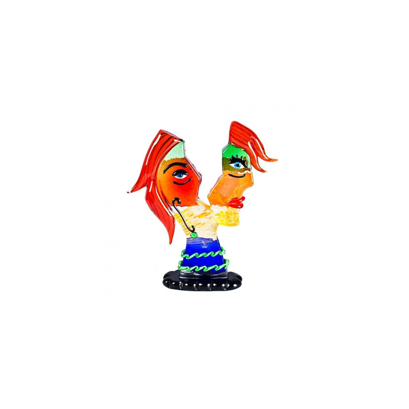 Artistic glass head sculpture | Original Murano glass