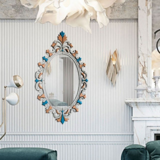 Murano Glass Rectangular Colorful Mirror