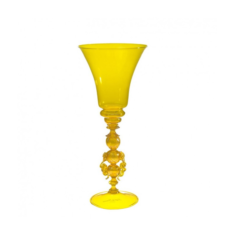 Yellow Collectible Glass Goblet
