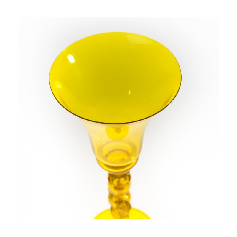 Yellow Collectible Glass Goblet