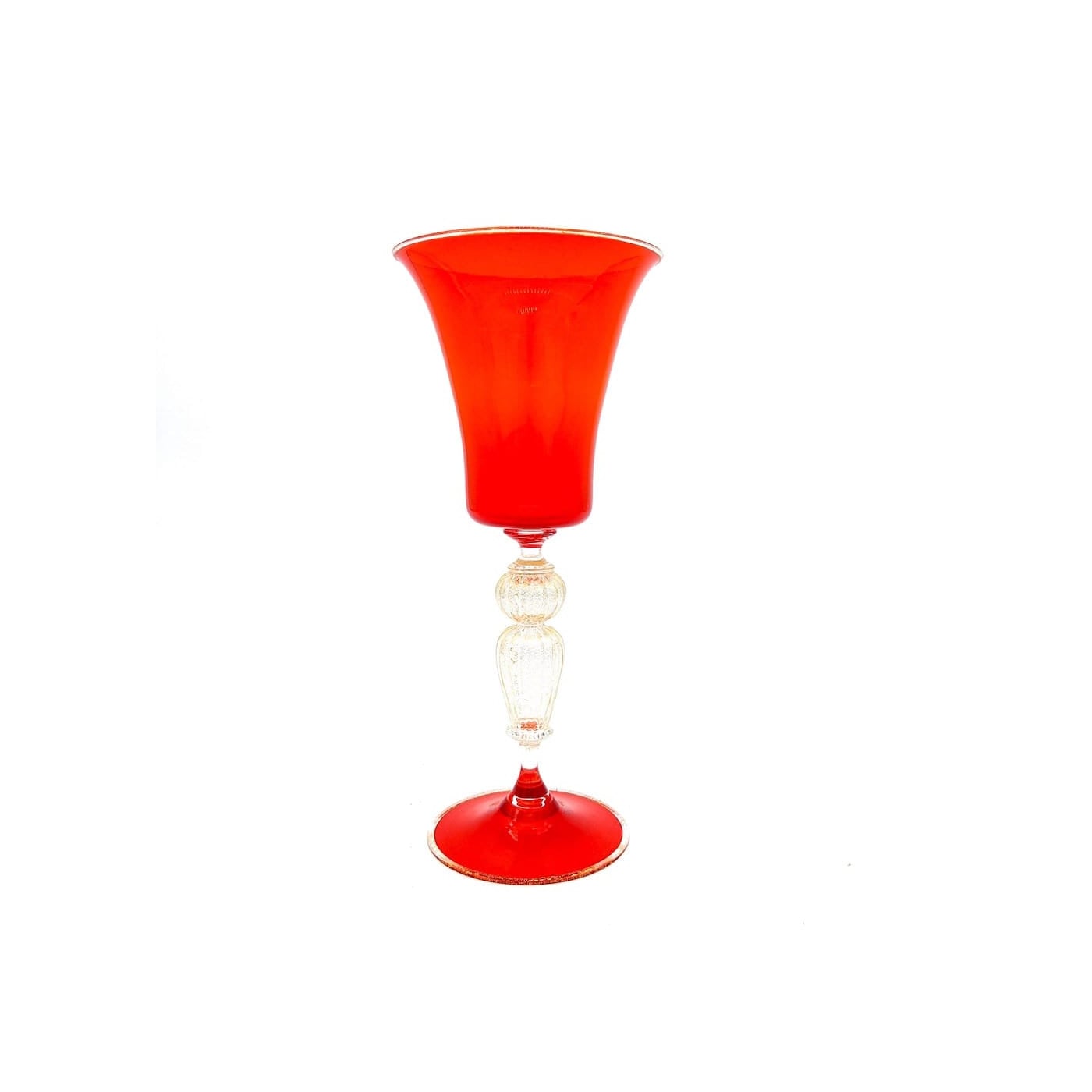 Murano Glass Red Decor Single Goblet for water